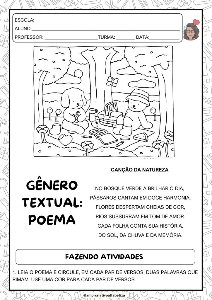 Gênero Textual POEMA para o 2º Ano com Bobbie Goods – GRÁTIS