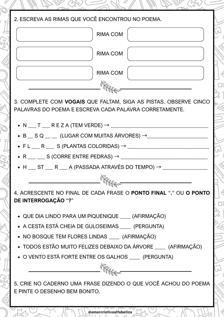 Gênero Textual POEMA para o 2º Ano com Bobbie Goods – GRÁTIS